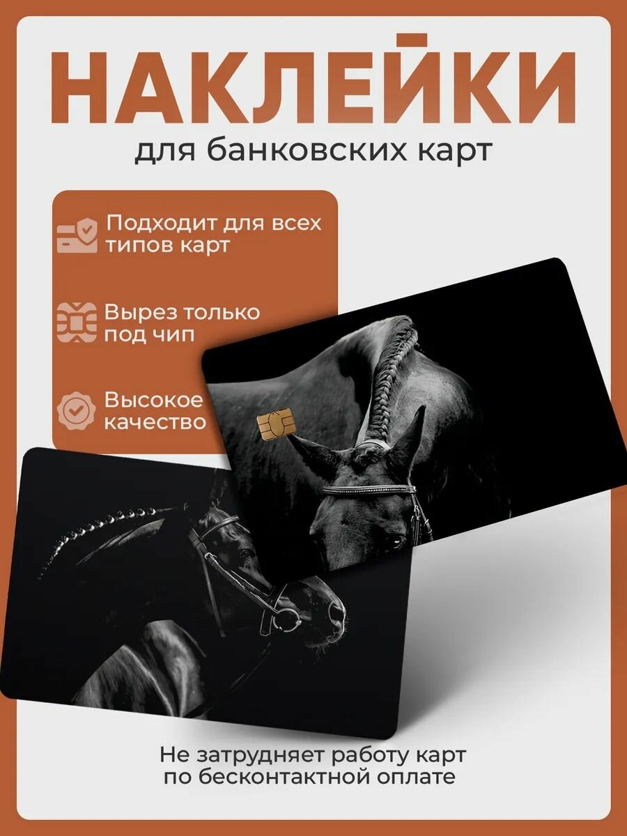 Наклейка на банковскую карту лошадь