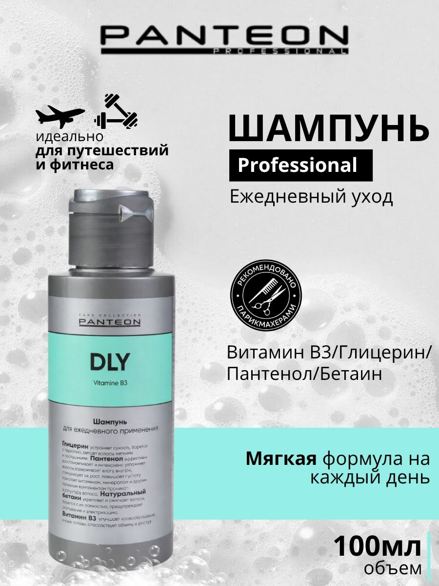 Профессиональный шампунь для ежедневного применения PANTEON DAILY BURDOCK OIL, 100 мл