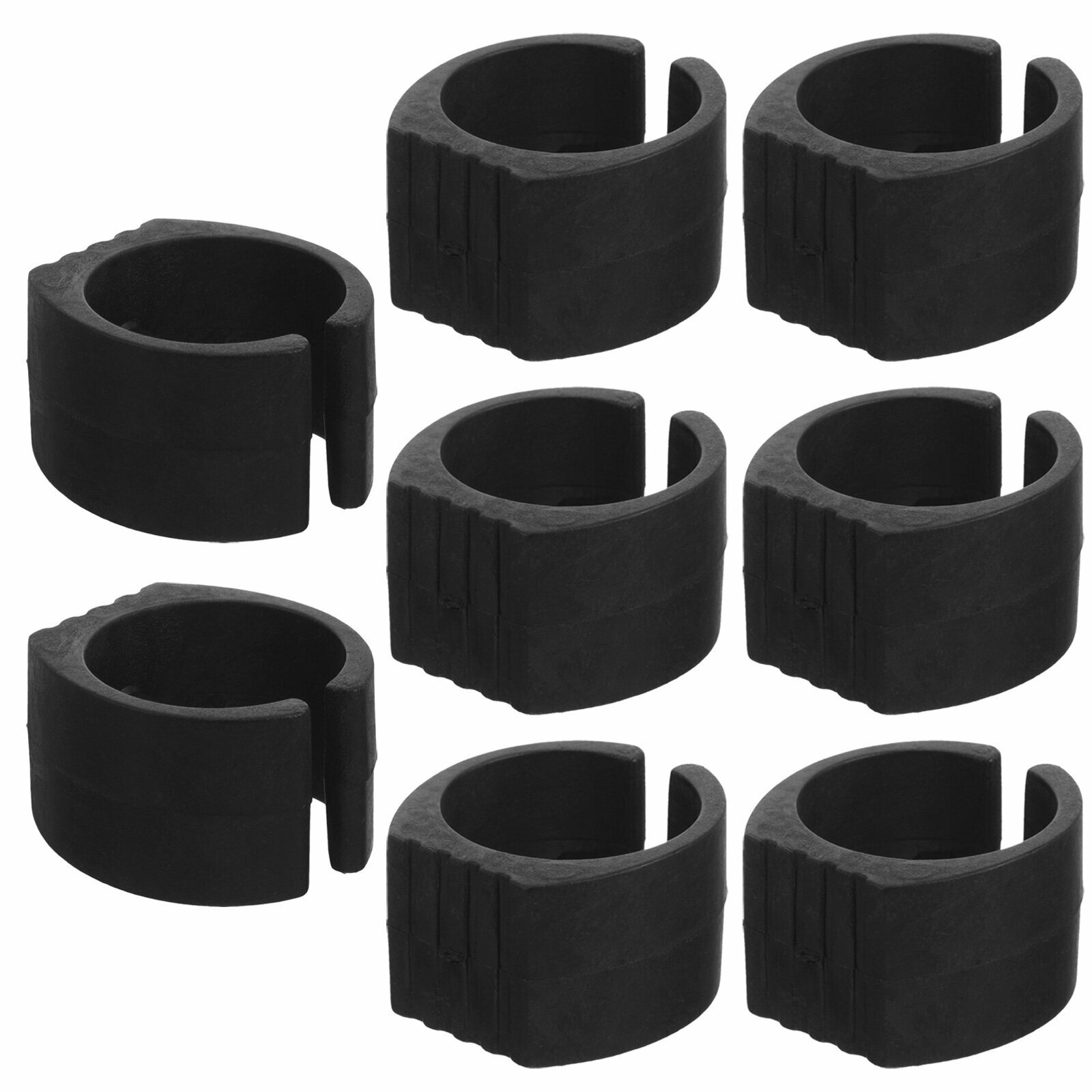 Аксессуары для тележек супермаркета, складные тележки для покупок, приспособленные для подъема по лестнице, запасные противоскользящие коврики, противоскользящие накладки на ножки столов и стульев (8 шт, E106 × 32 мм, открытые ножки, черные).