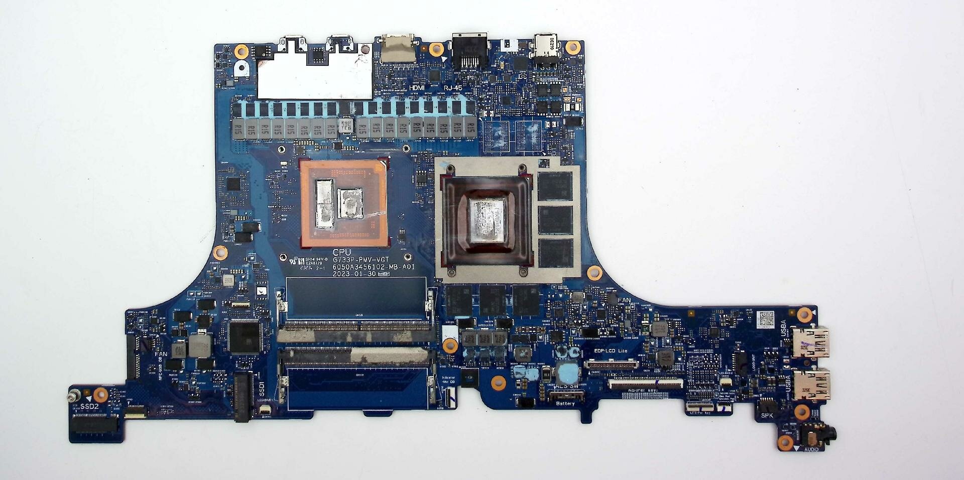Материнская плата ASUS G733PZ под восстановление или донор процессора и видеочипа (41553)