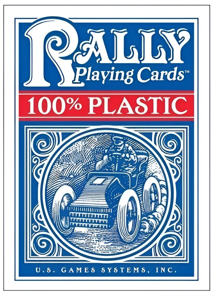 Карты US Games Systems Rally, 54 штуки, синий, 100% пластиковые