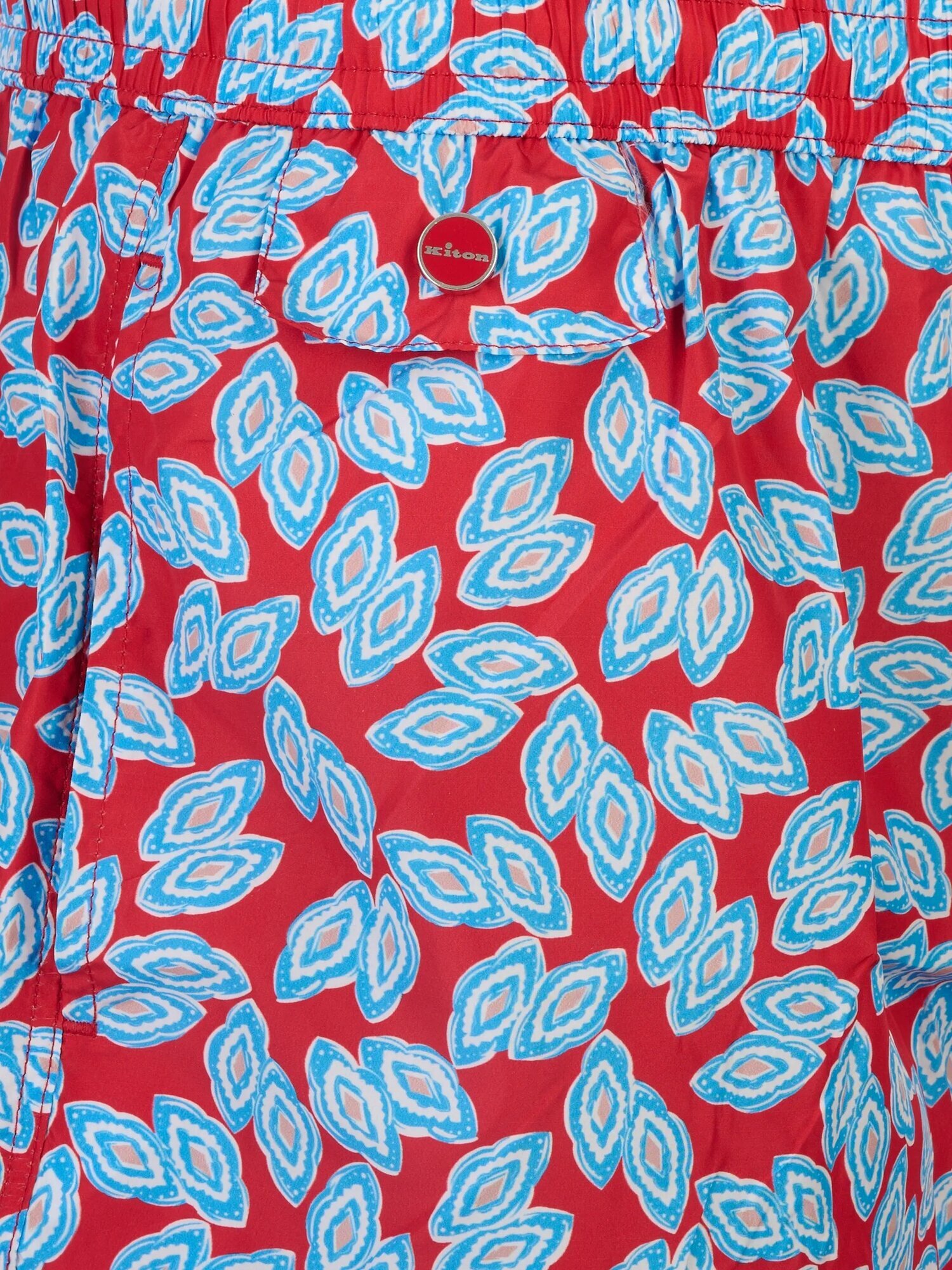 Шорты для плавания Kiton Geometric-print drawstring swim shorts, размер 50, red — фото 1