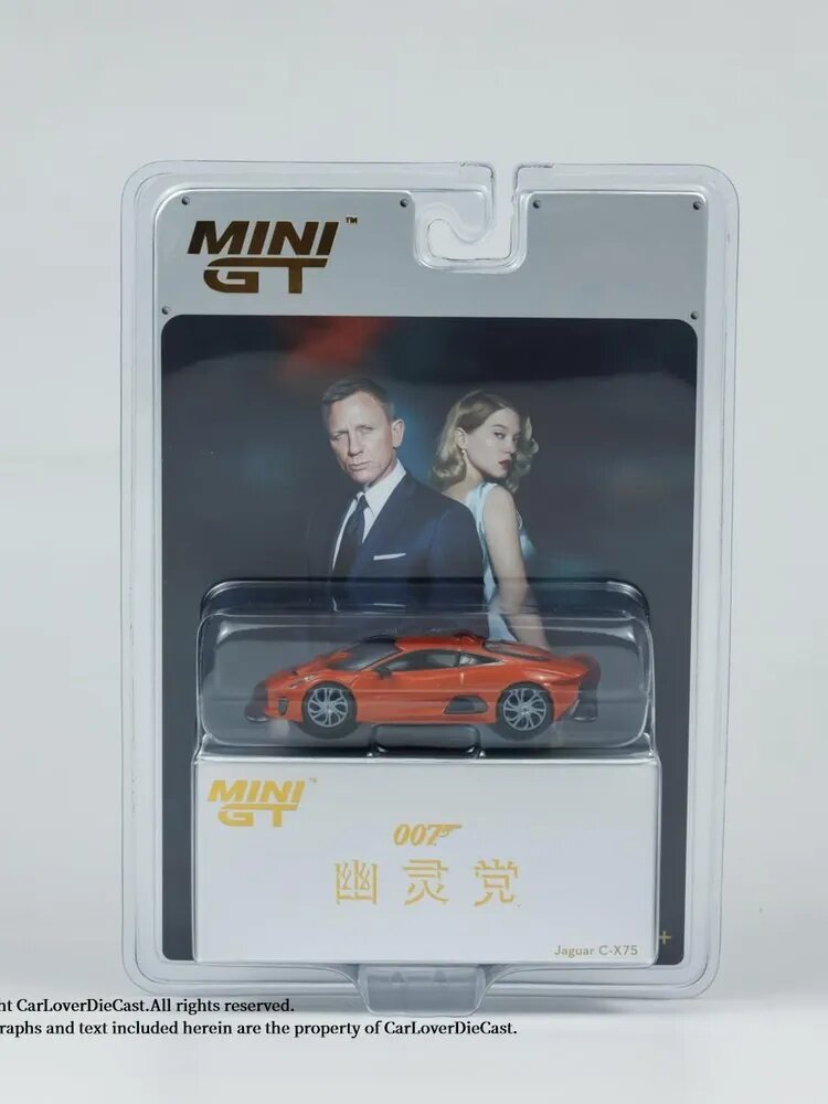 Машинка MINI GT 1/64 #903 Jaguar C-X75 Spectre (Simplified Chinese Blister Packaging version) Die-cast Alloy Car Model Collection Display Gift