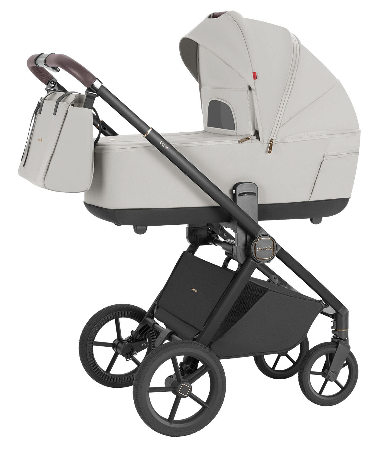 Коляска Carrello Ultra CRL-6527 Ice Grey, 2 в 1, цвет серый, стильная, лёгкая, манёвренная