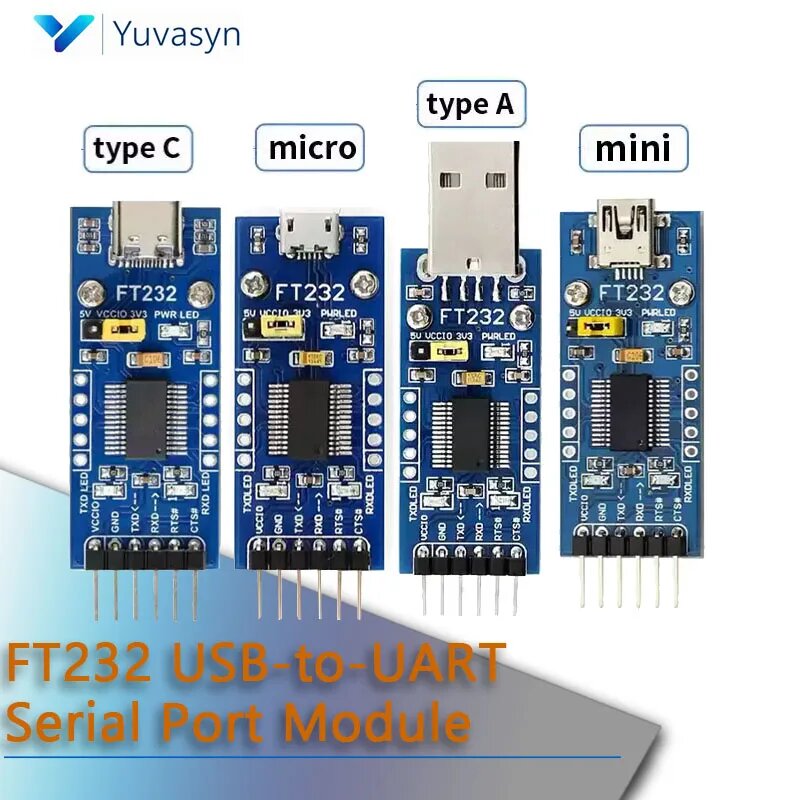Модуль FT232 USB-UART YUVASYN FT232RNL-micro — фото 1