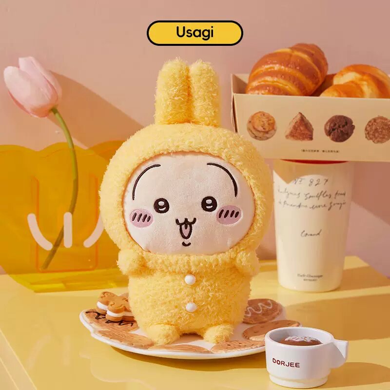 В наличии】MINISO Chiikawa Usagi Hachiko креативная плюшевая игрушка, милая и забавная, для студентов Пижама Сидящая