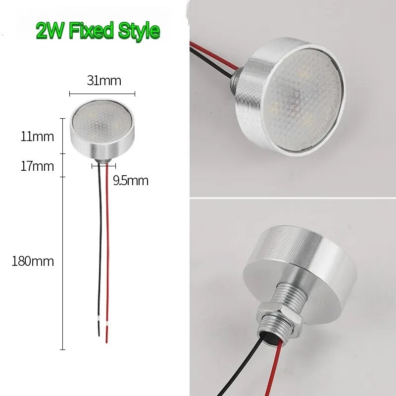 Светодиодный прожектор 2W Fixed Style, 12V, белый