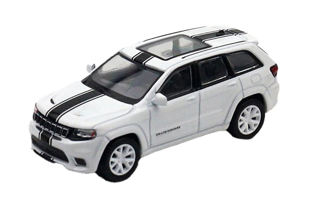 Модель коллекционная PAUDI Jeep grand cherokee trackhawk 2019 white / джип гранд чероки трэкхоук белый (длина 7-10 см)