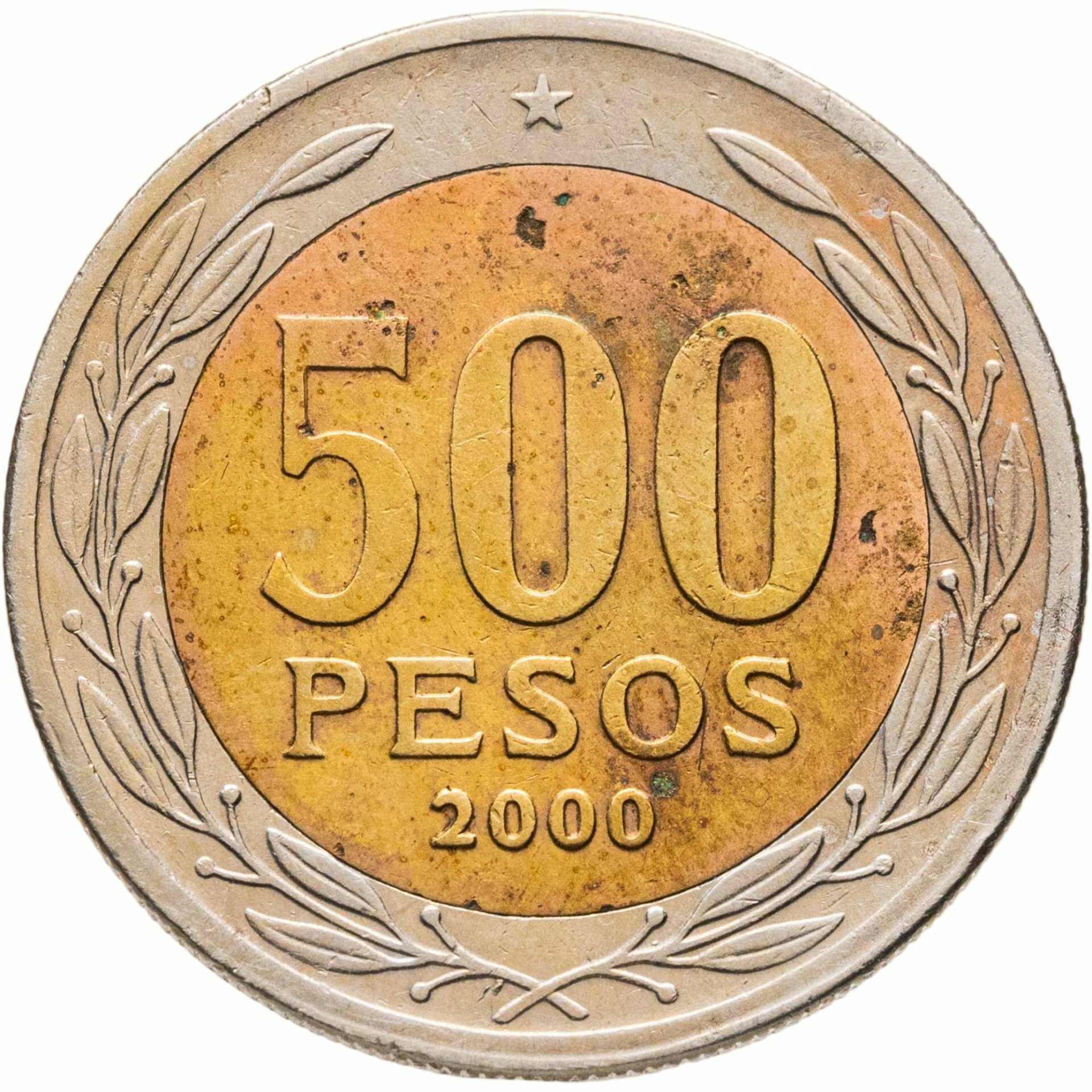 Чили 500 песо (pesos) 2000