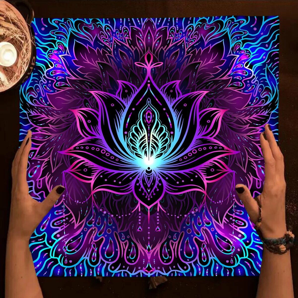 Скатерть Мандала Цветы Жизни 50x50cm, Цвет TLB (439)