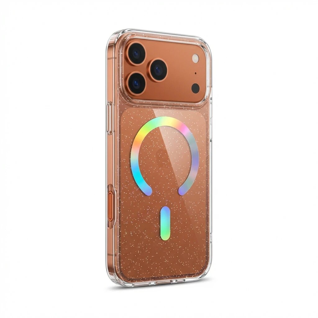 Чехол MagSafe для iPhone 17 Pro Max, Colorful, с блеском