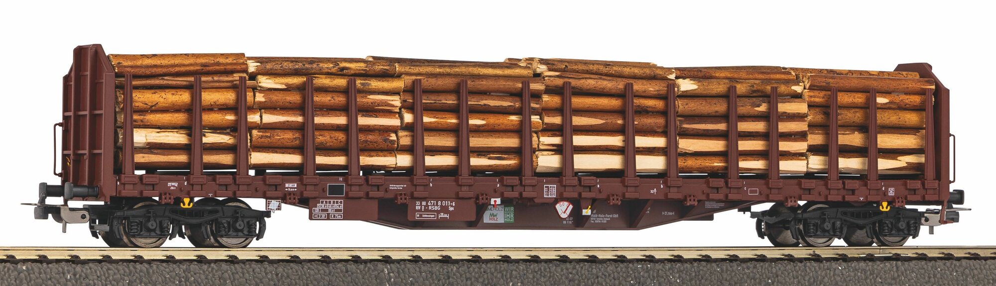 Модель вагона Piko 24610 HO 1:87 для перевозки бревен RSBG Эпоха VI
