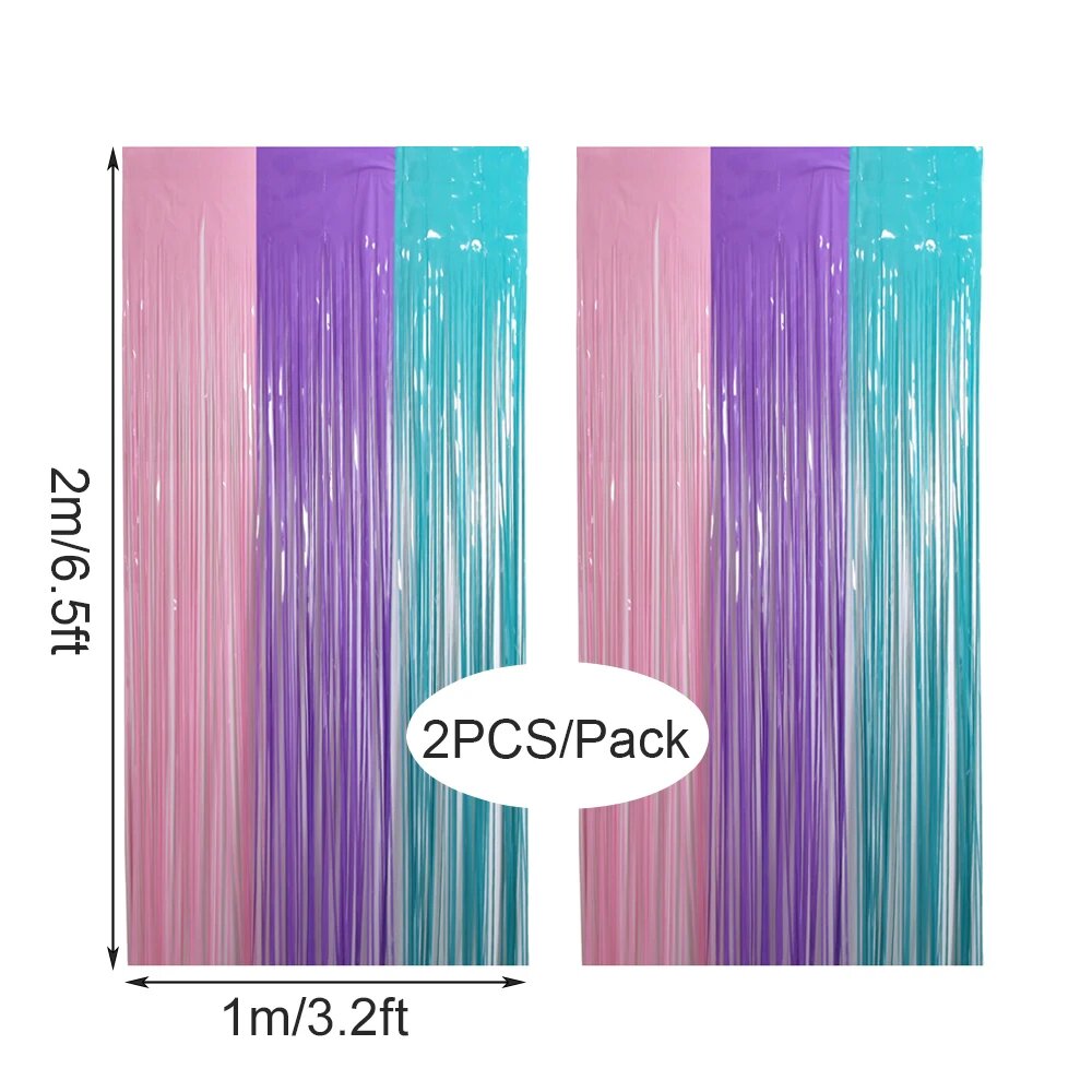 Фон для фотосъемки из ПЭТ, 2 шт, Blue Pink Purple
