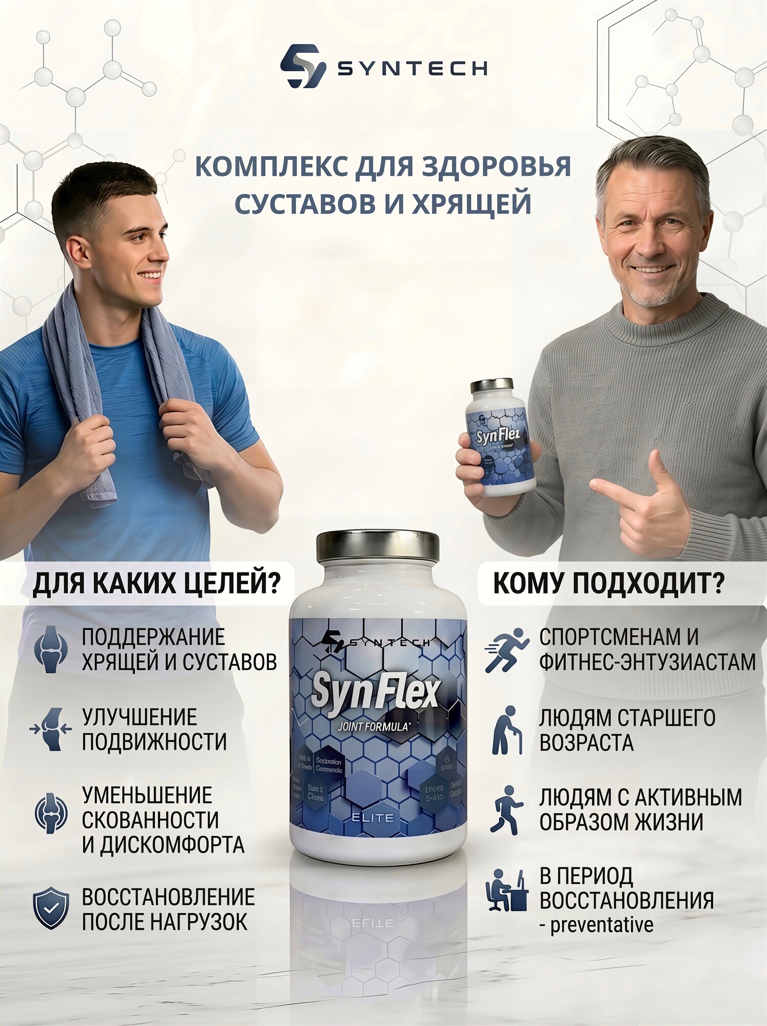 Хондропротектор. Syntech Nutrition SynFlex 90 капс. — фото 1