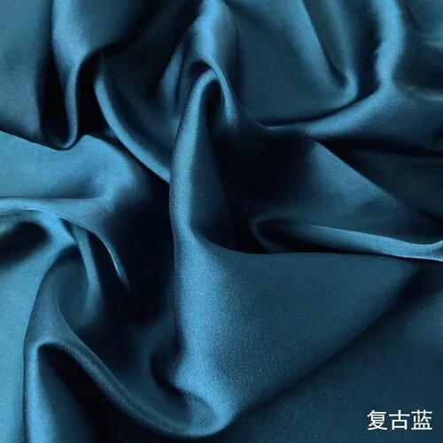Ацетатный атлас Vintage Blue, 150х50 см