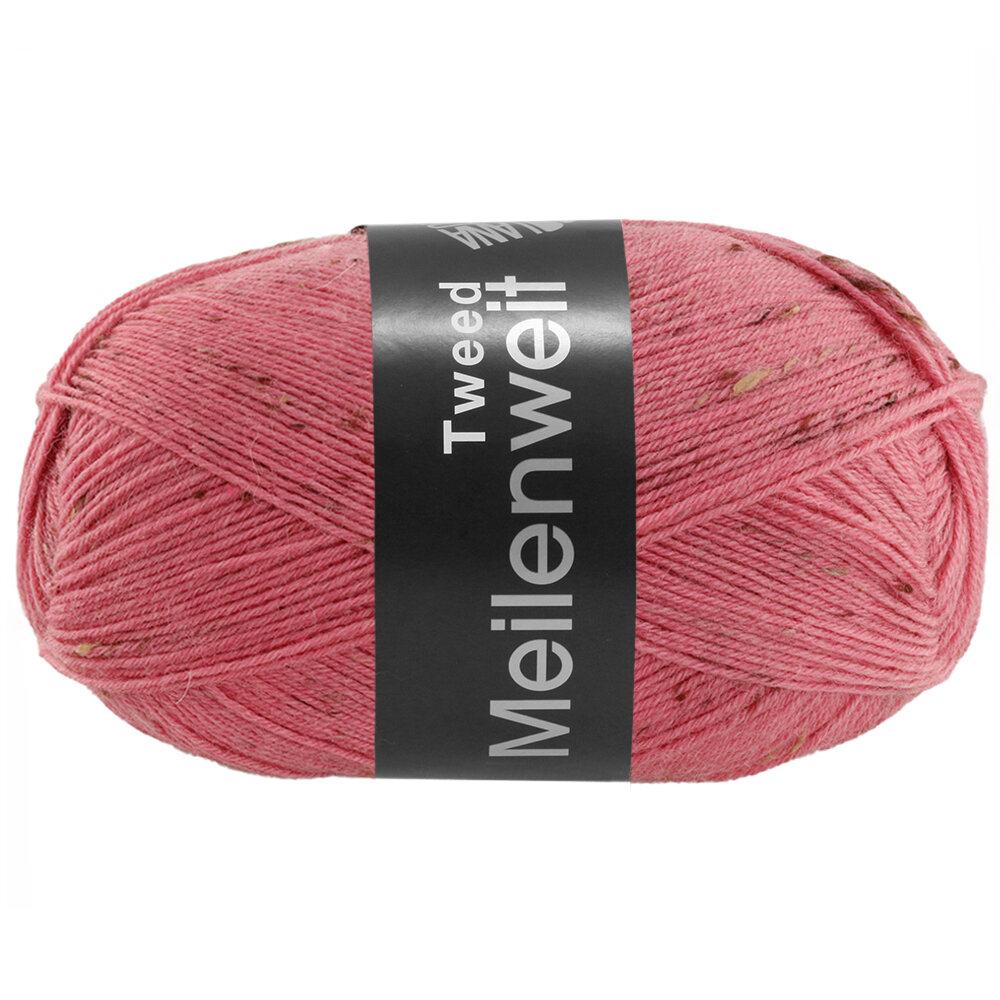 Носочная пряжа Lana Grossa Tweed Meilenweit 100 (175 Nelkenrosa) 80% Шерсть, 20% Полиамид. 1 моток 100г/420м