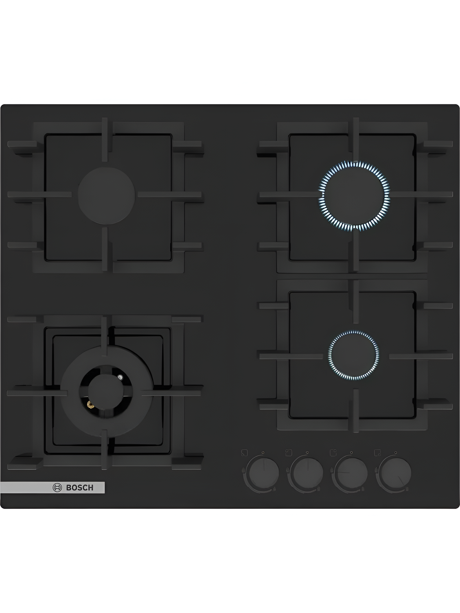 Газовая варочная панель Bosch PNK6B6P40R, WOK, электроподжиг, закаленное стекло, газ-контроль