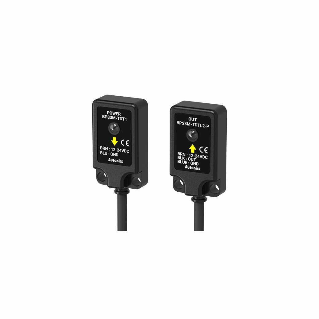 Фотоэлектрический датчик Autonics BPS3M-TDTL-P, кабель 2м, PNP, 12-24В, артикул (Вьетнам) 28040100030131