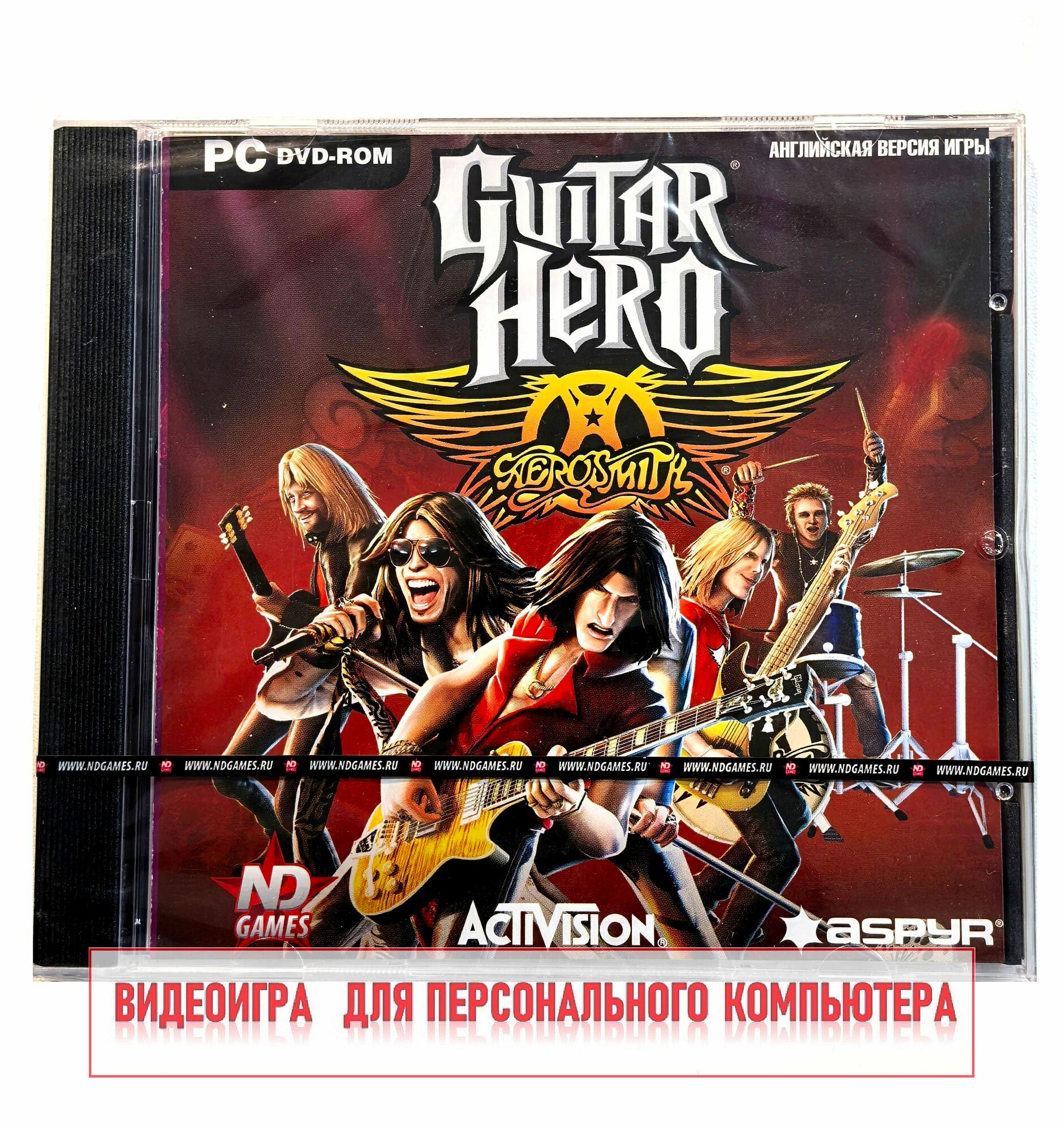 Видеоигра. Guitar Hero: Aerosmith (2009, Jewel, PC-DVD, для Windows PC, английская версия) симулятор, музыкальная ритм-игра / 12+