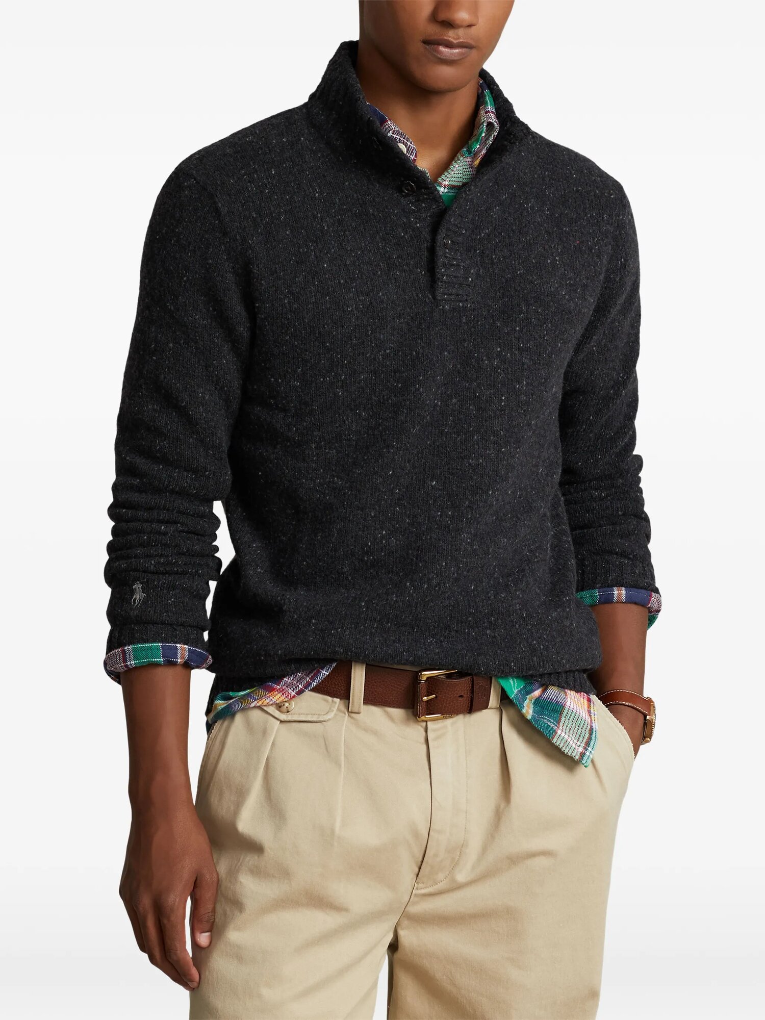 Свитер Polo Ralph Lauren Button-neck sweater, размер XL, , grey — фото 1