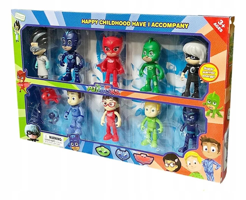 Набор фигурки игрушки Герои в масках PJ Masks 9 шт, разноцветный, для девочек и мальчиков