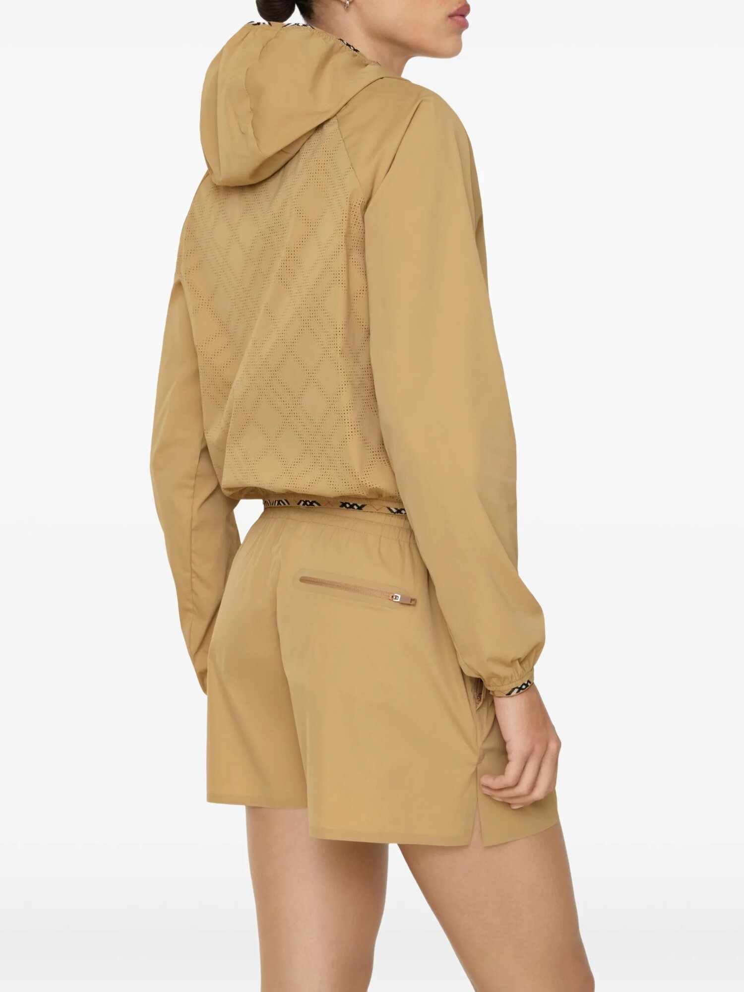 Куртка BURBERRY Stretch nylon hooded jacket, размер XS, разноцветный — фото 1