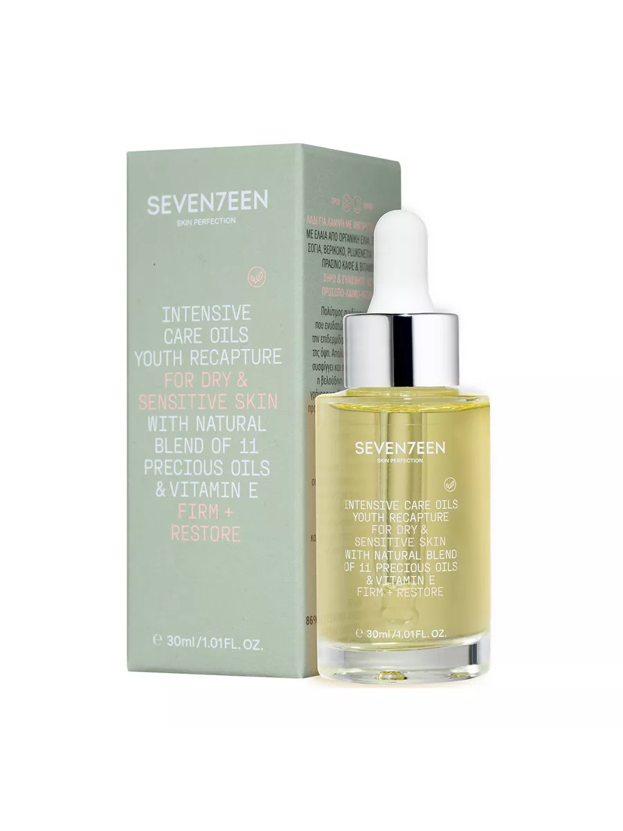 Масло Seventeen Intensive Care Oils Youth Recapture для интенсивного ухода за сухой и чувствительной кожей, 30 мл