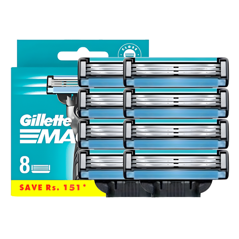 Бритва мужская Gillette MACH3, Sharpness Replacement 8 Blade Head