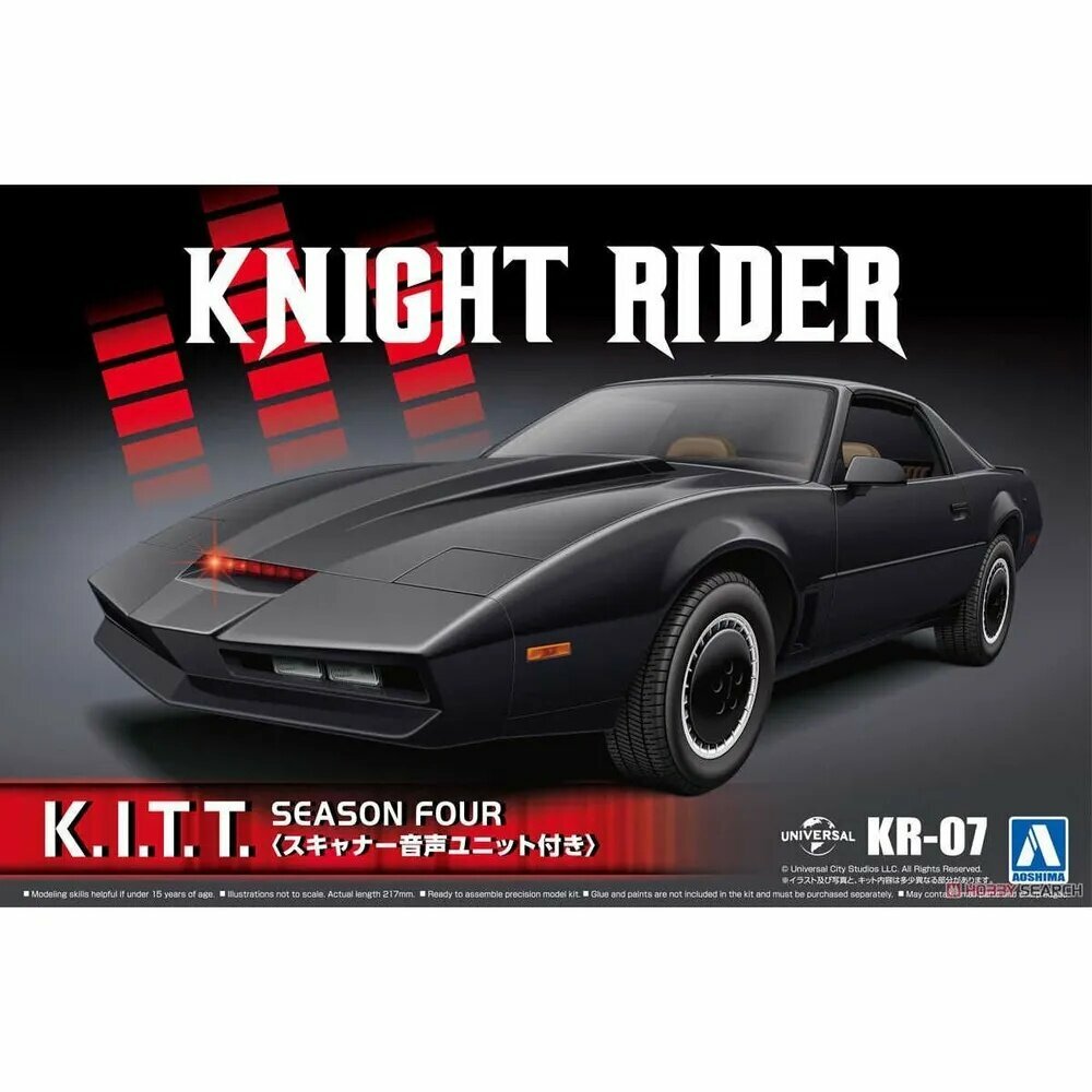 Сборная модель Машинка Aoshima-06561 1/24 knight rider 2000 K.I.T.T. Season 4 With sound and light car model kit