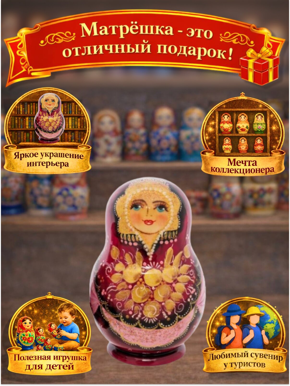 Матрешка Осенняя симфония — фото 1
