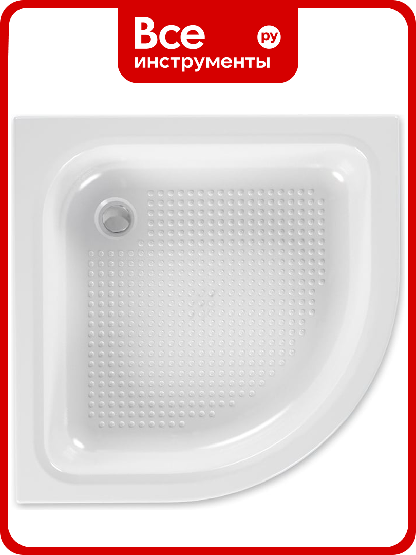 Акриловый душевой поддон Метакам Classic S 800 АПS_011740 4620034052682, 800 А, белый цвет, полукруглая форма
