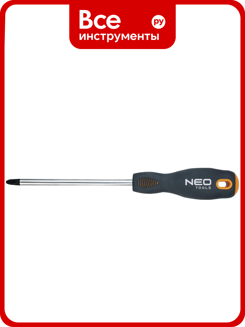 Крестовая отвертка NEO Tools HEAVY DUTY CrMo PH1x75 мм 04-006