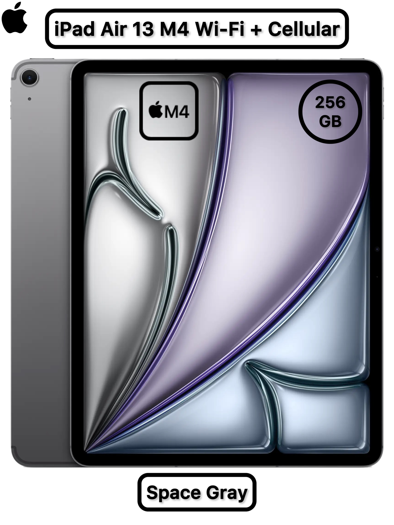 Планшет Apple iPad Air 13 M4 2026, Wi-Fi + Cellular 256 ГБ, Gray (серый), 12 ГБ/256 ГБ