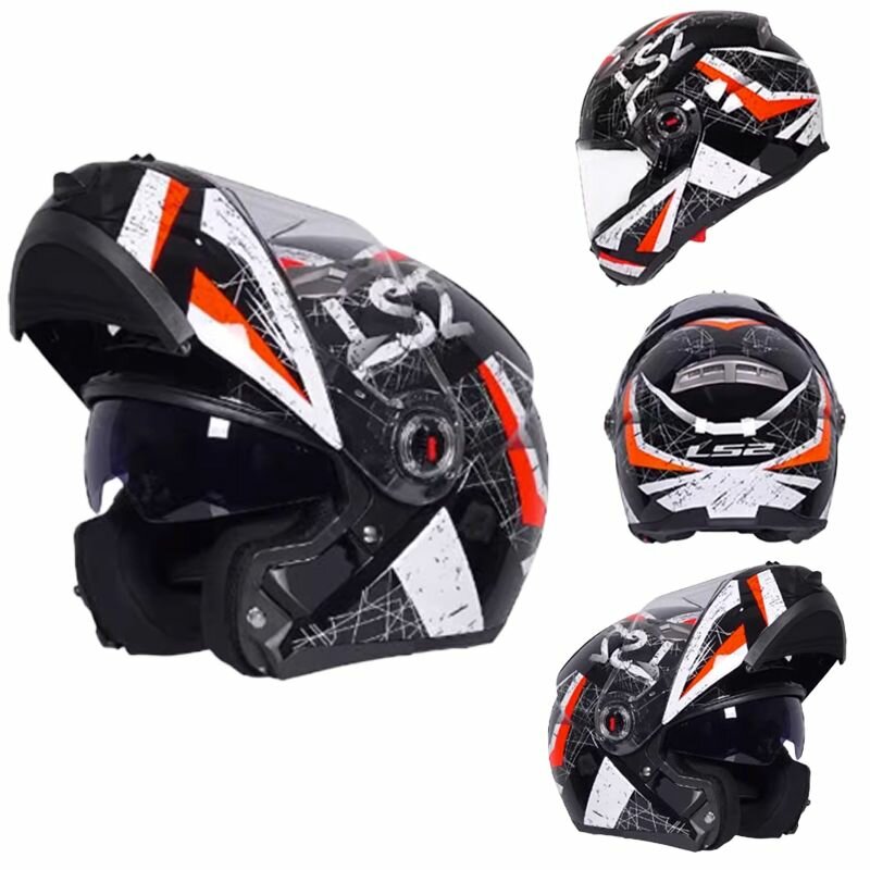 LS2 HELMETS Мотошлем, цвет: оранжевый, размер: L