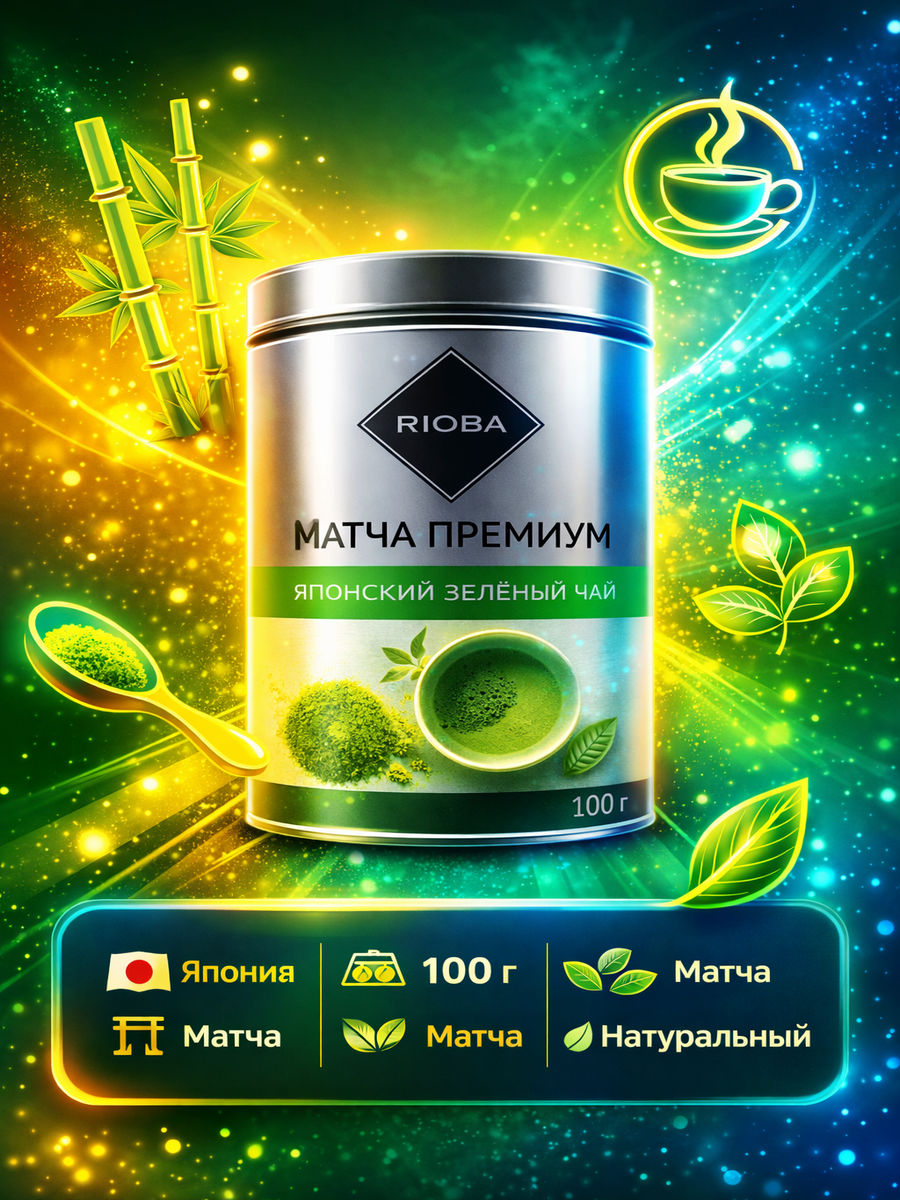RIOBA Чай Матча Премиум, 100 г