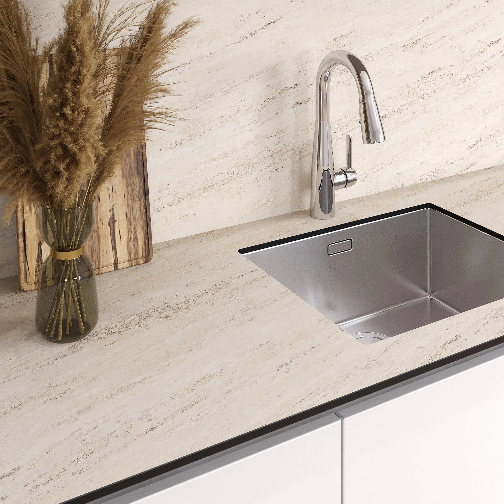 Комплект столешница и фартук HPL Compact Сонора 2400х600, Slotex