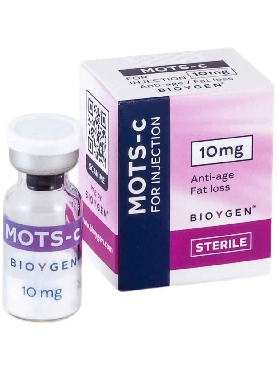 Пептид MOTS-c (мотс) BioYgen, 10мг, улучшение энергетического обмена, повышение иммунитета