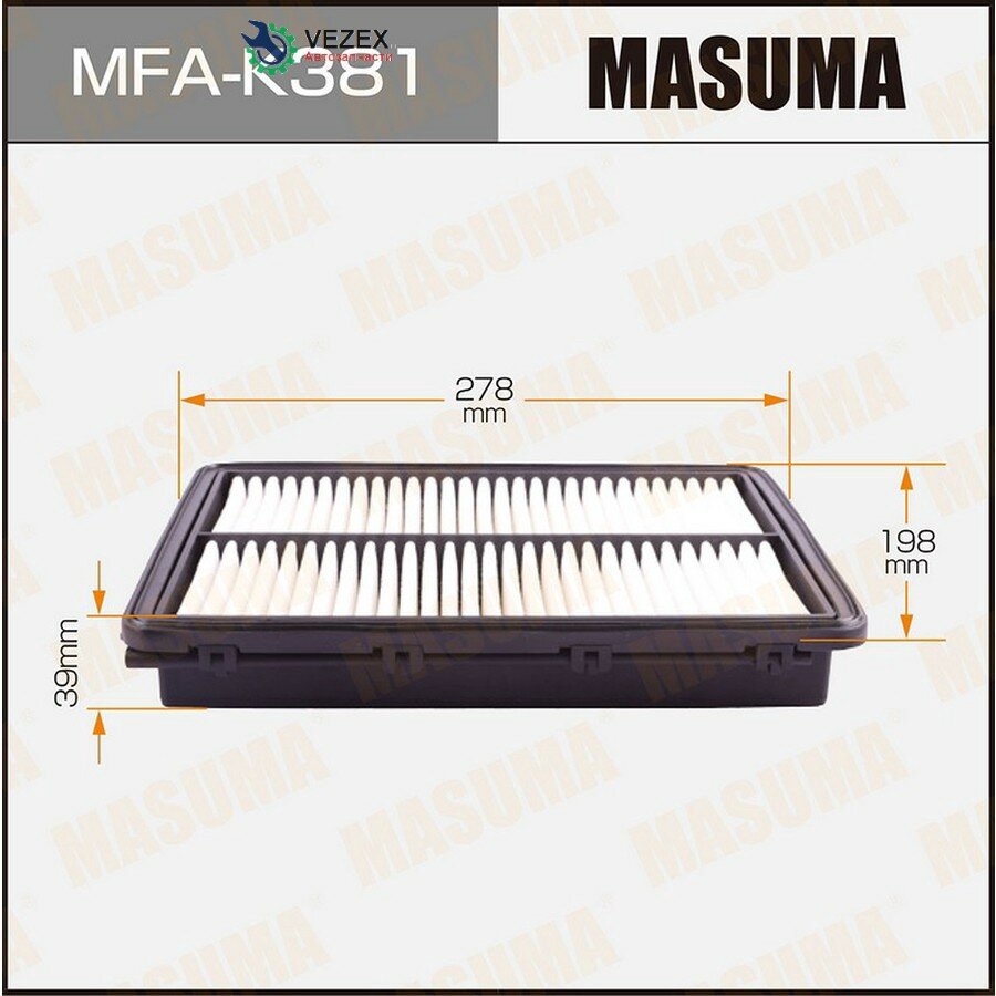 MASUMA MFA-K381 фильтр воздушный!\ Hyundai Sonata 14>, KIA Optima 15>