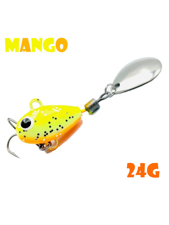 Блесна Тейл-Спиннер для рыбалки Uf-Studio Hurricane 24g #Mango