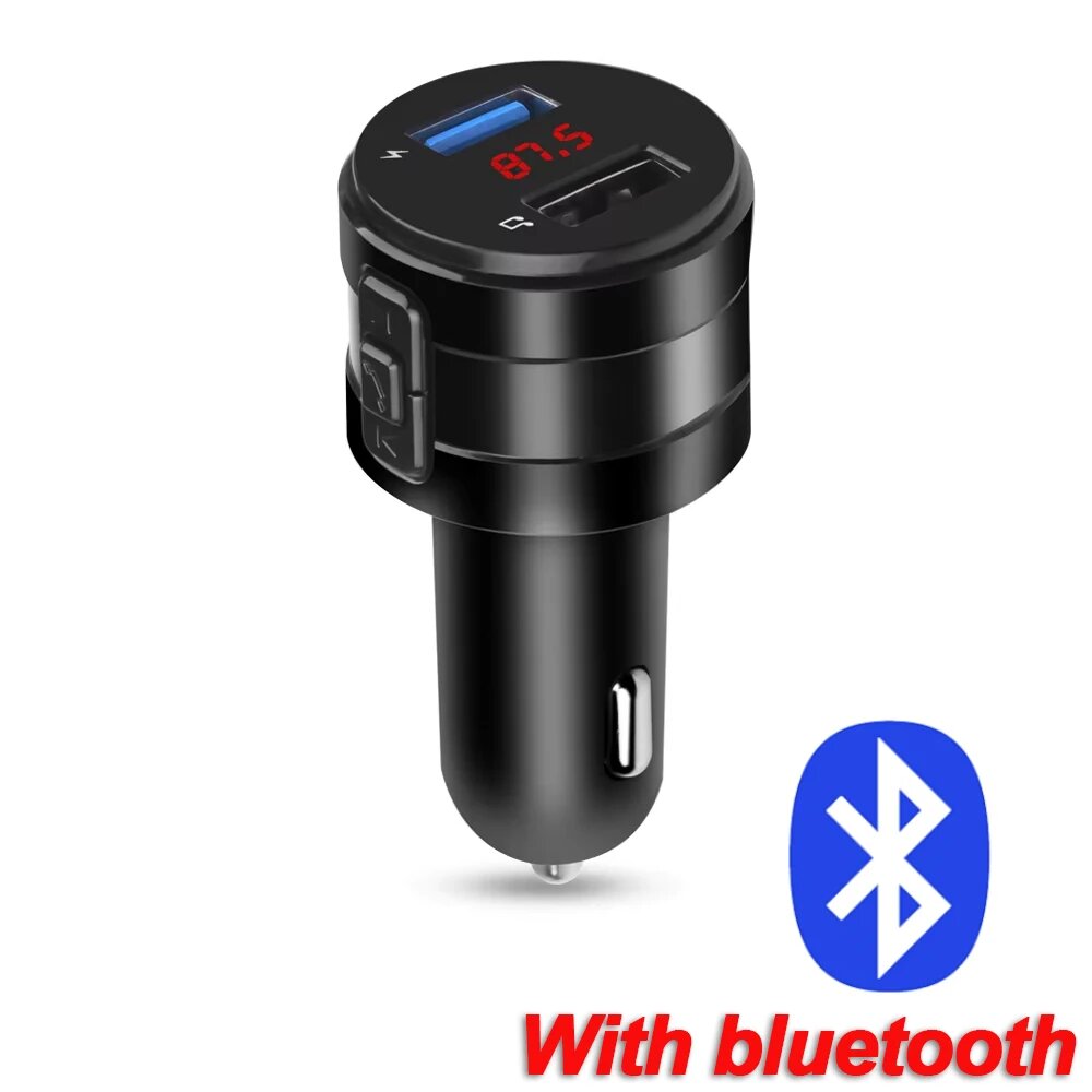Bluetooth 4,2 FM-передатчик 2.1A с двумя портами USB, модулятор, автомобильное 2.1A with Bluetooth