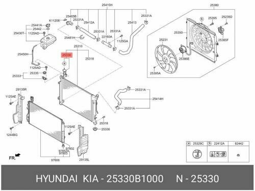 Крышка радиатора Hyundai / Kia (Mobis) 25330B1000