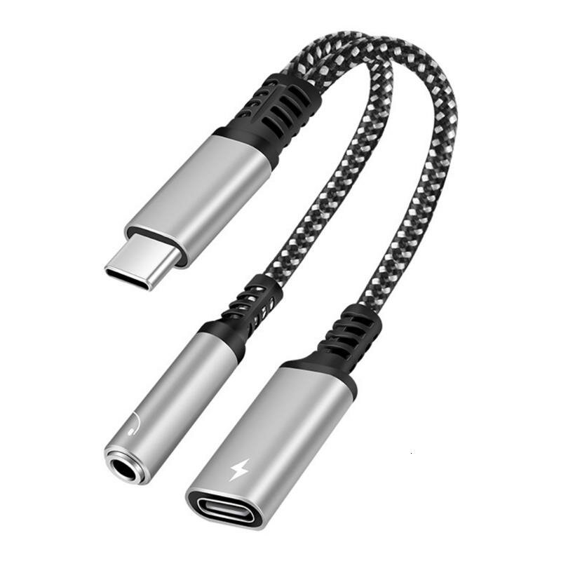 Портативный USB-C аудиоадаптер с подзарядкой, серебро