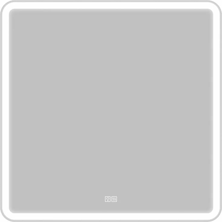 Зеркало BelBagno SPC-MAR-800-800-LED-TCH-WARM со светодиодной подсветкой, с подогревом, 80 см, с сенсорным управлением, пластиковое, в современном стиле