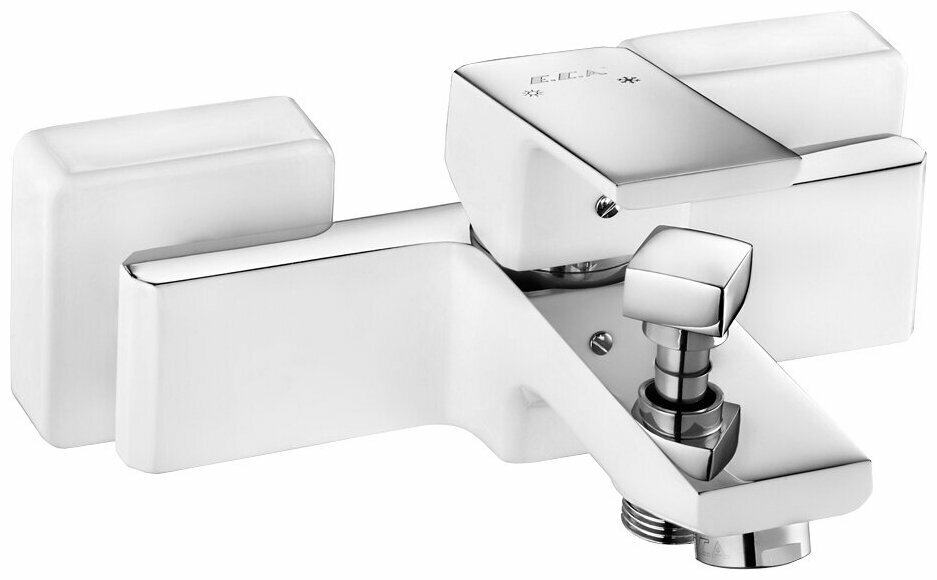 Смеситель для ванны E.C.A. Tiera 104802469EX белый хром