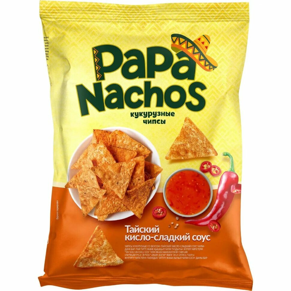 Чипсы кукурузные Рара Nachos тайский кисло-сладкий соус, 150г, 2339656