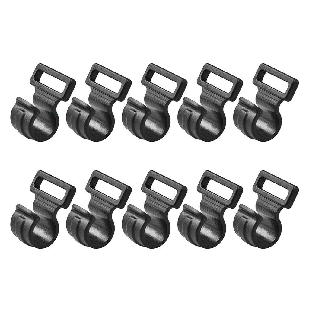 Набор из 10 зажимов для палатки, Черный - 16*20*12mm