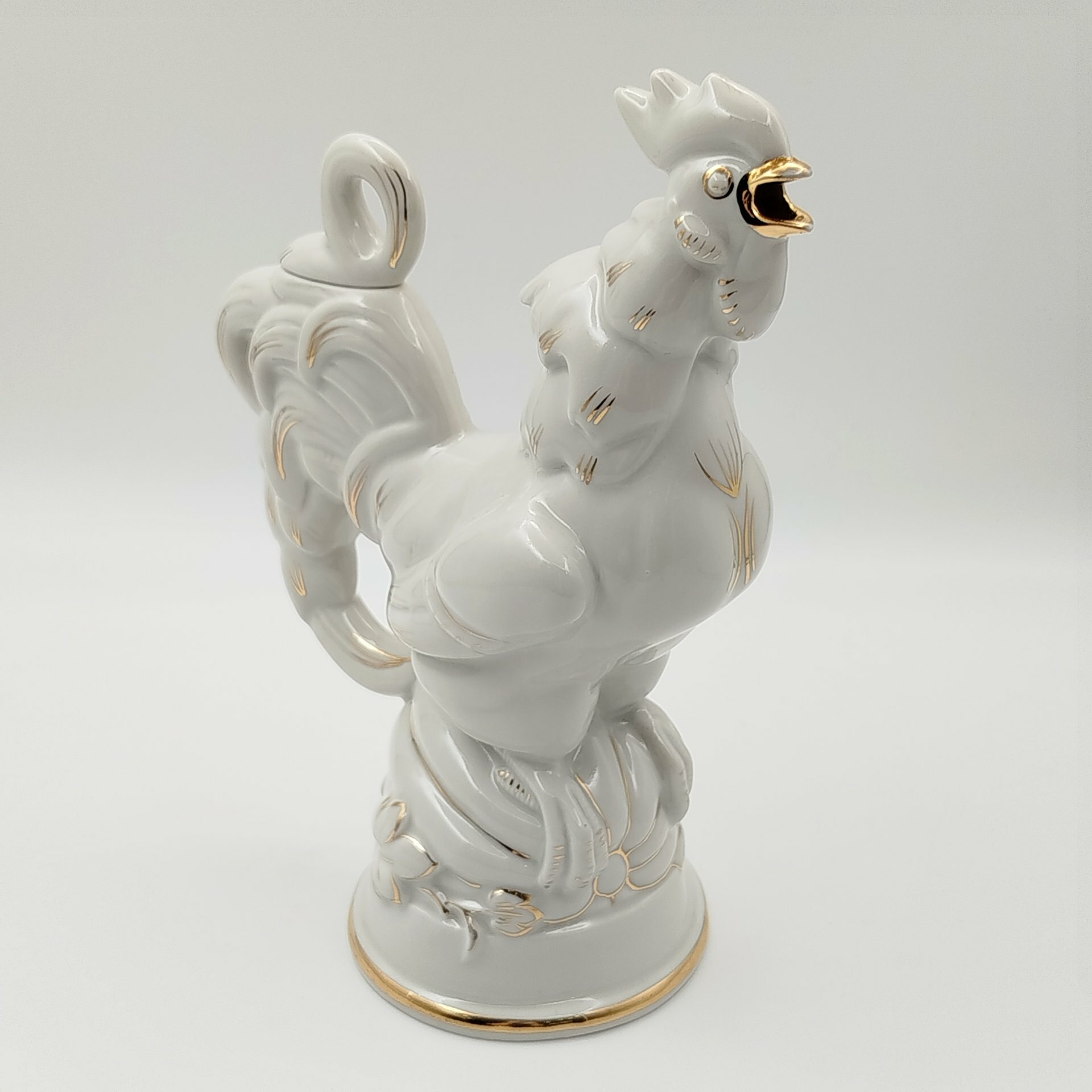 Штоф "Петух", фарфор, золочение, Городницкий фарфоровый завод, СССР, 1957-1970 гг.
