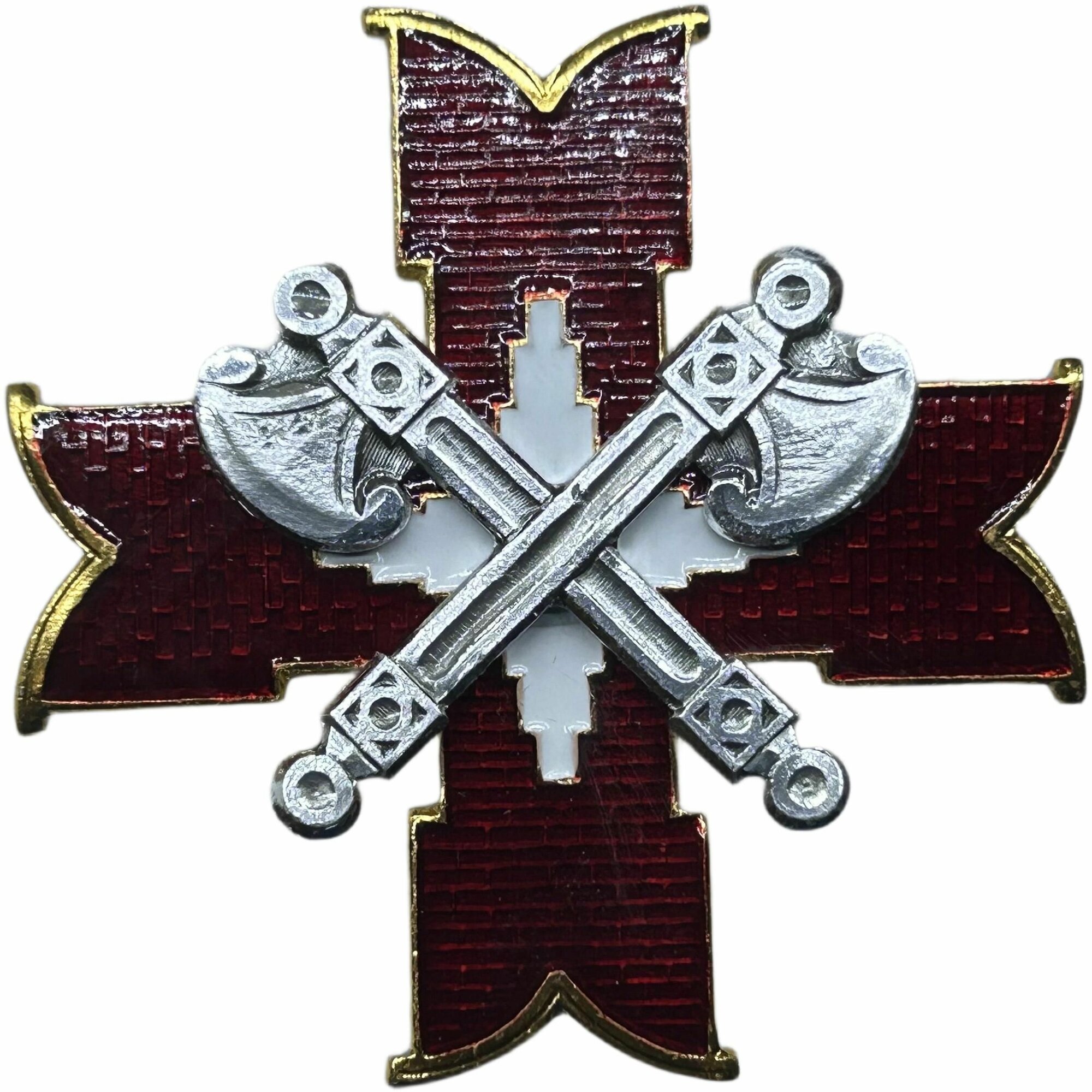 Знак Президентский полк. Рядовой состав. Крест. Легкий металл. На закрутке