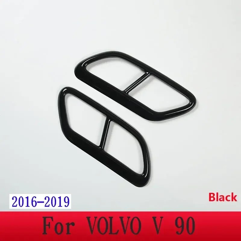 Декоративная накладка на выхлопную трубу для Volvo XC60 S60 XC90 S90 V90, For V90 16-19 Black