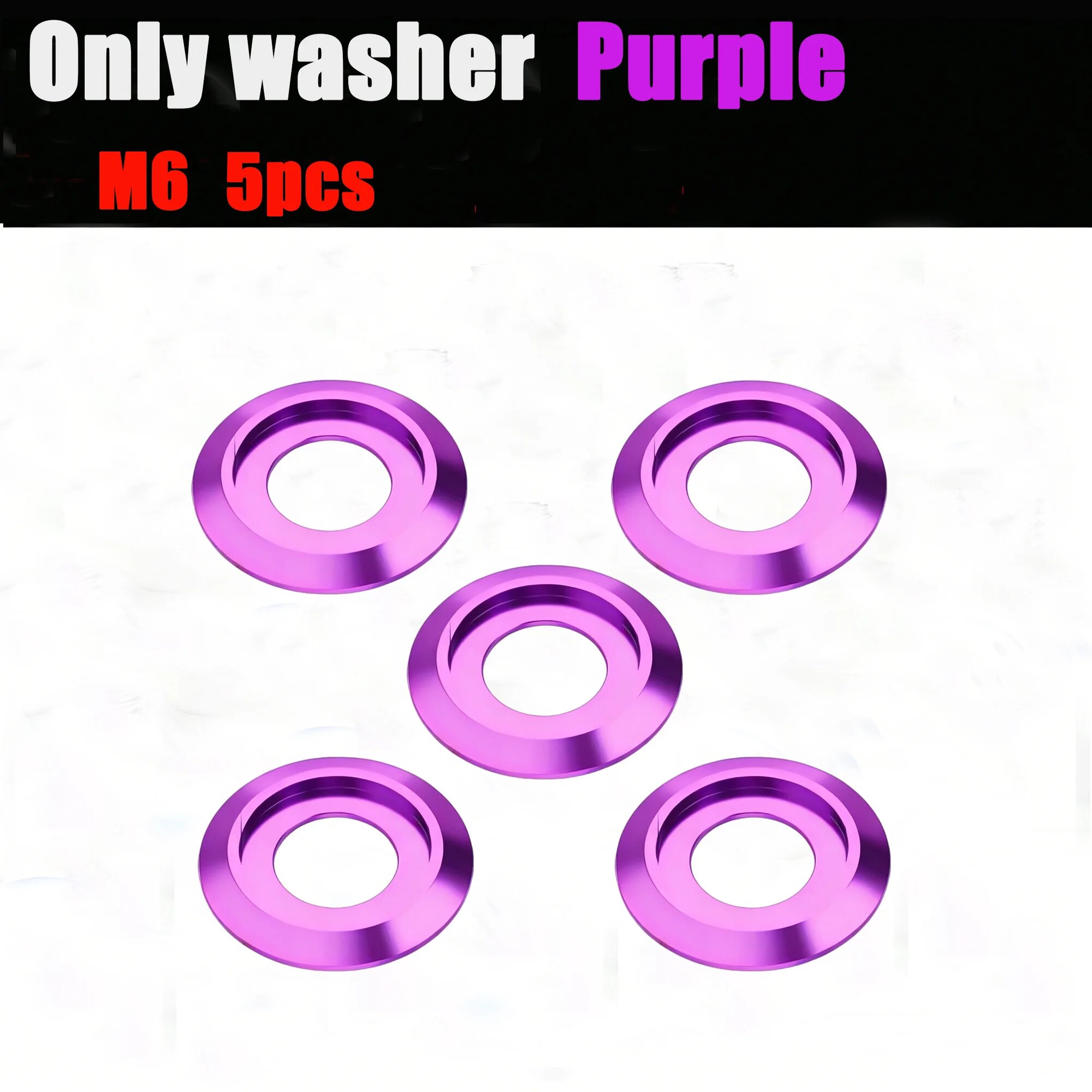 Шайбы M6 фиолетовые Only washer 5шт